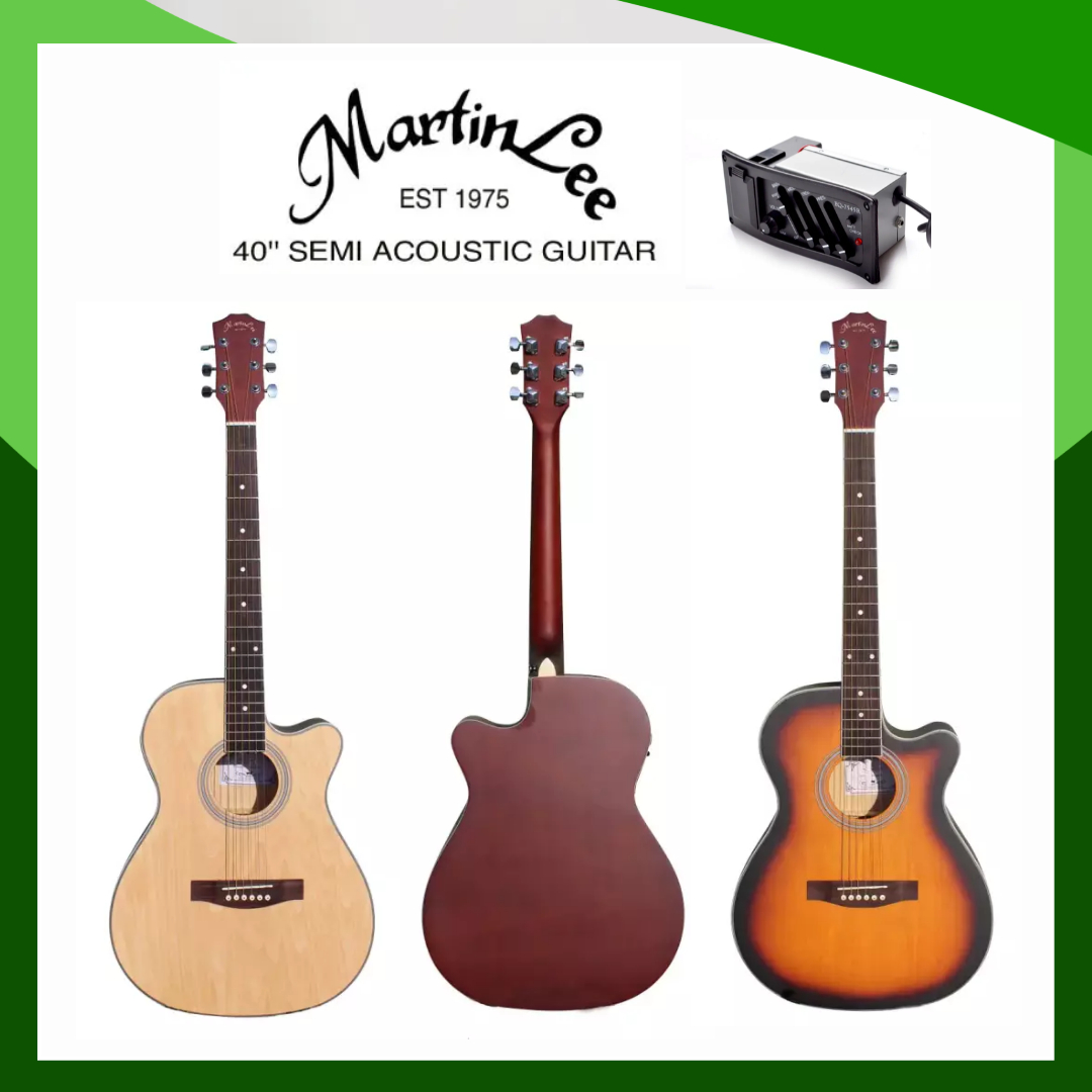 Martin Lee 40' Cutaway Semi Acoustic Guitar by simplemusic.lk | Powered ...