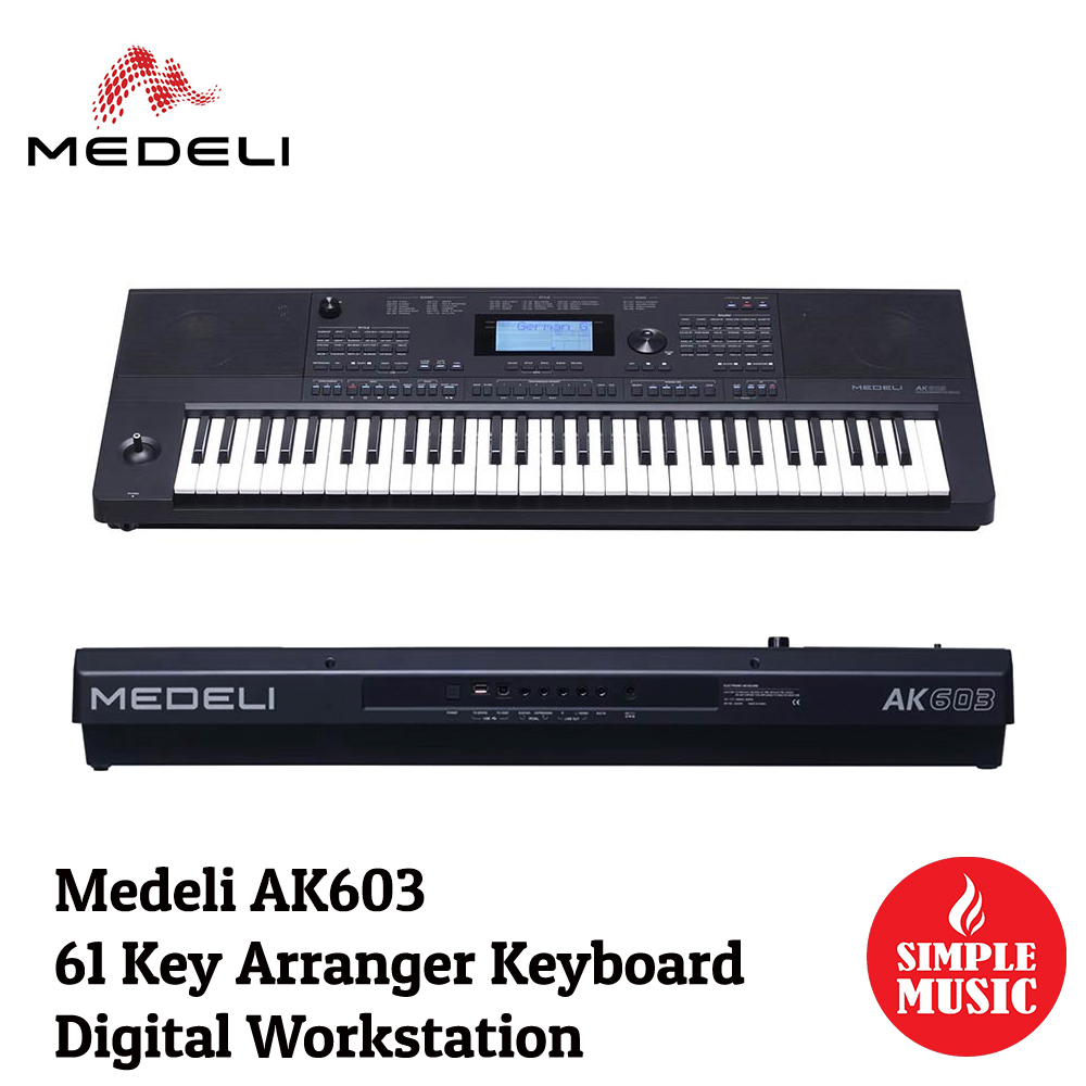Medeli AK603 61 Arranger Series Digital Entertainer Workstation Piano Keyboard AK-603 by ...