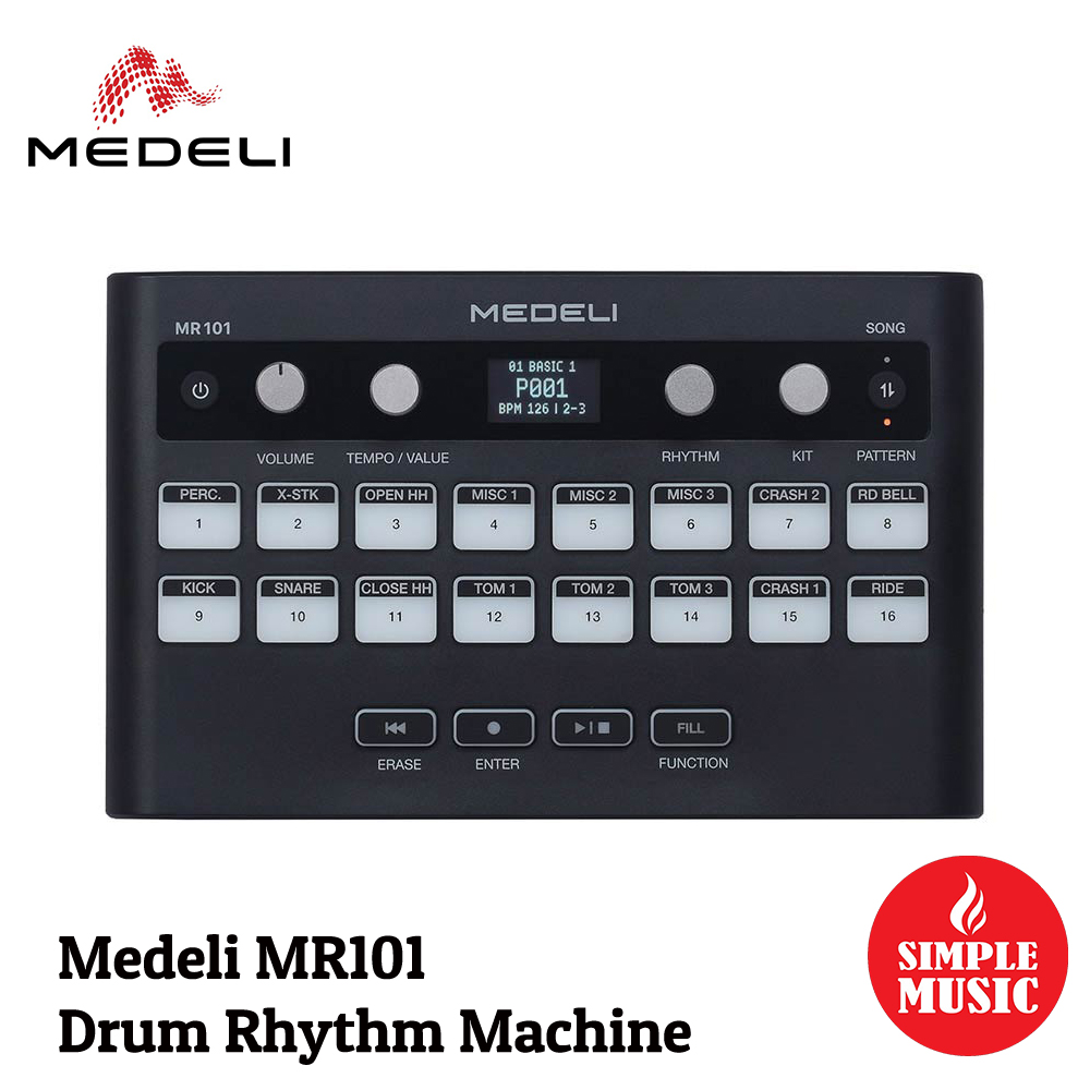 Medeli MR101 Rhythm & Percussion Drum Machine Module For Electronic ...